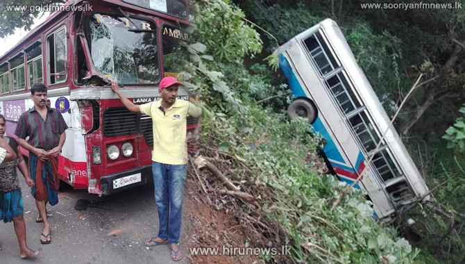 A collision between a SLTB bus transporting school children and private ...
