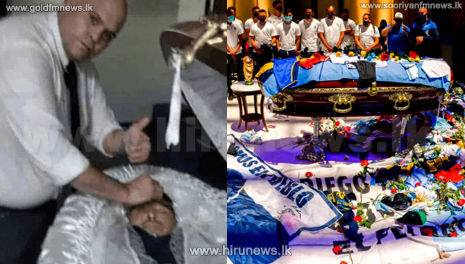 funeral worker who took selfie next to the open casket of Diego ...