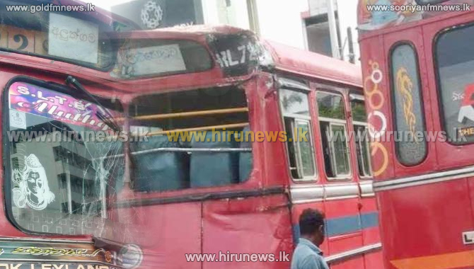 Two SLTB buses collide near Bambalapitiya Hindu College - Hiru News ...