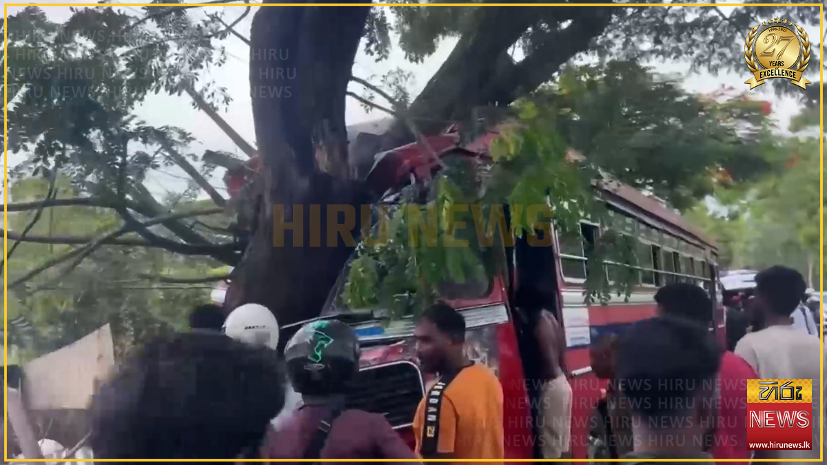 SLTB BUS COLLIDES WITH TREE IN CHILAW, SEVERAL INJURED - Hiru News ...