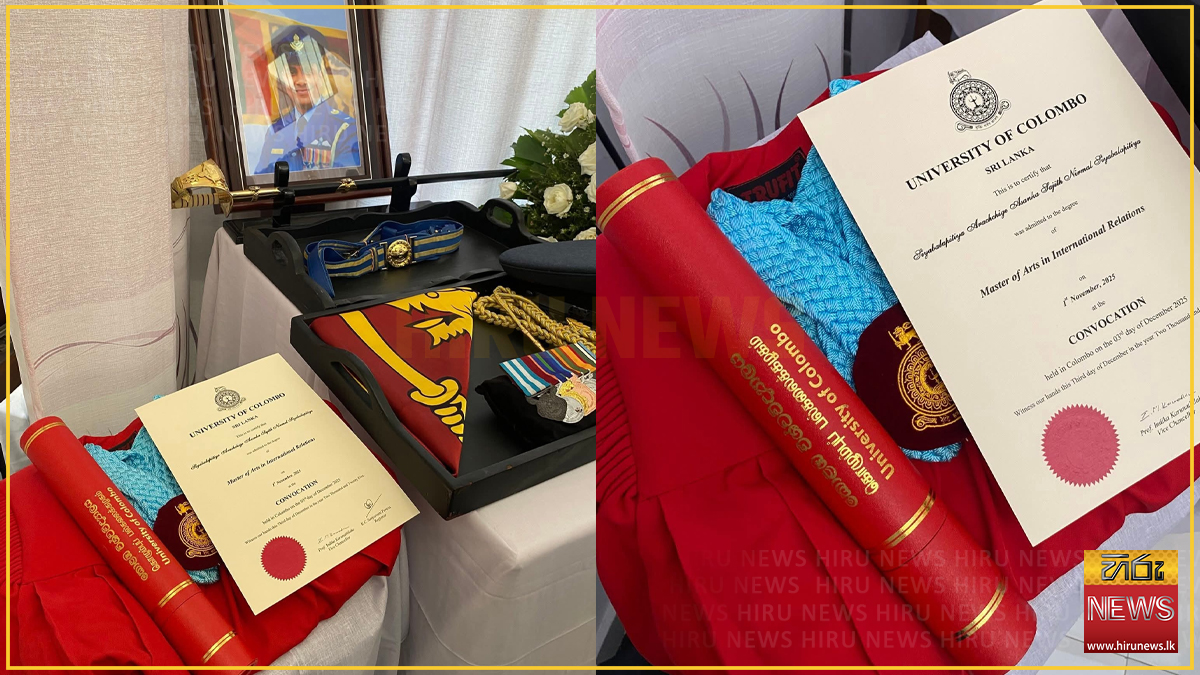 Wing Commander Nirmal Siyabalapitiya receives posthumous Master’s ...