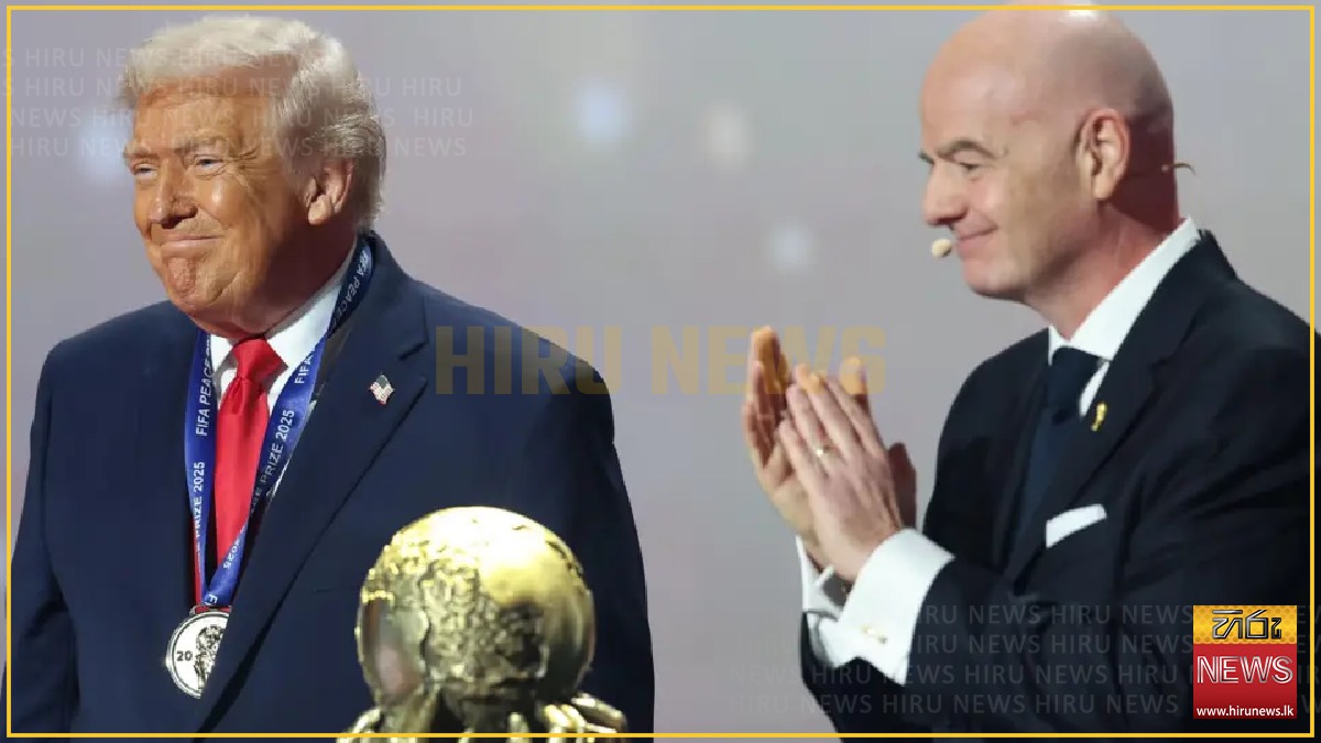 Trump wins inaugural FIFA Peace Prize - Gold FM News - Srilanka's ...