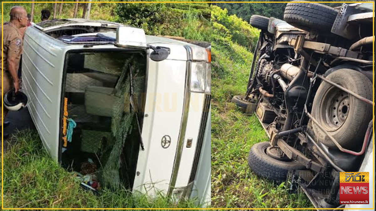Van overturns injuring driver - Gold FM News - Srilanka's Number One ...