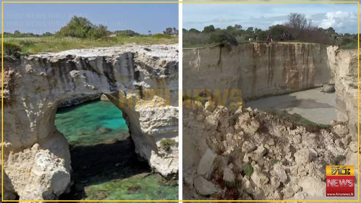 Lovers' Arch collapses into sea - Gold FM News - Srilanka's Number One ...