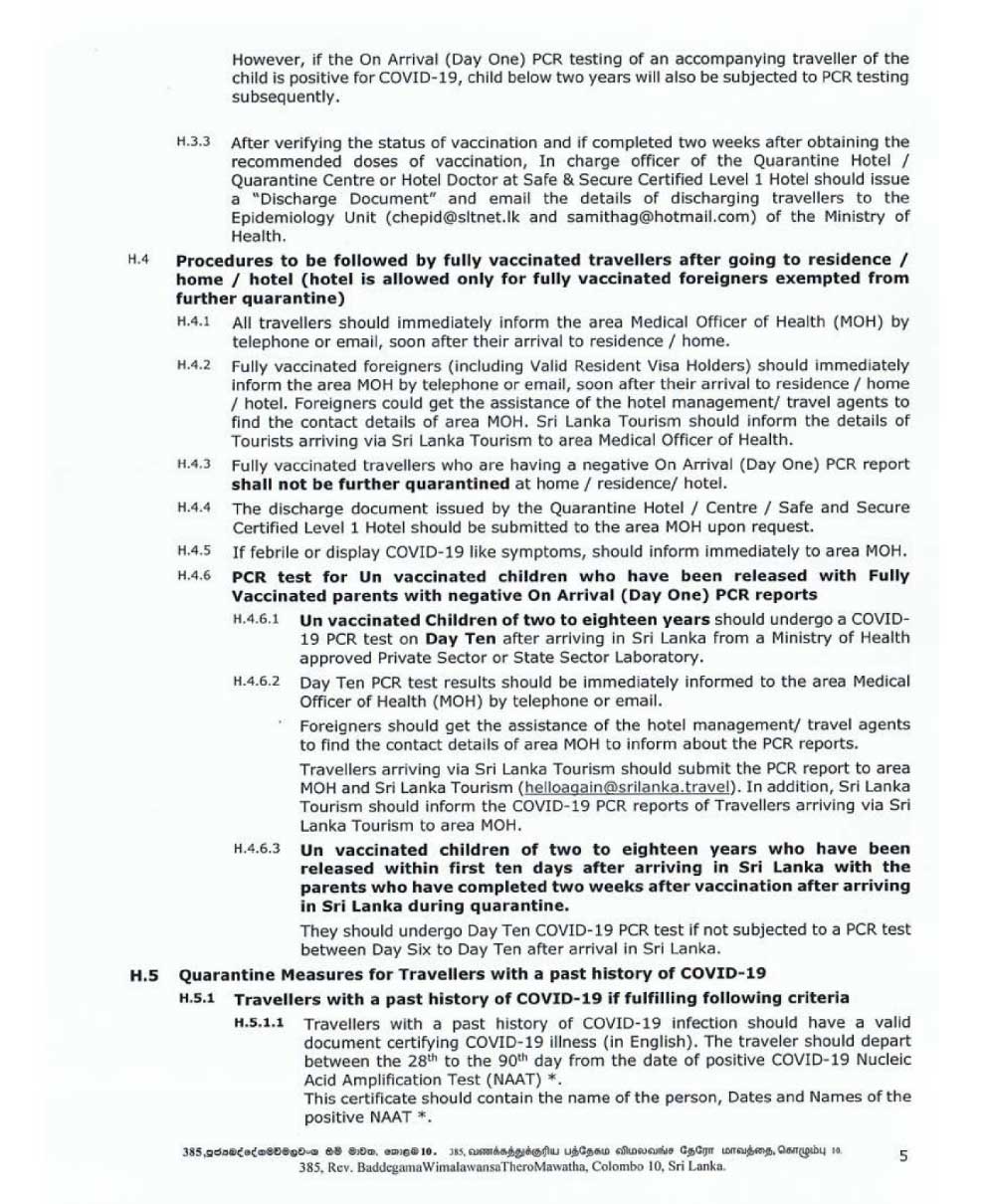 Revised quarantine measures for overseas travelers - Ceylon Independent